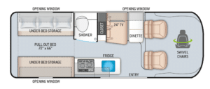 Class B RV floor plans | RV Obsession