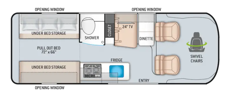 Class B RV floor plans - RV Obsession